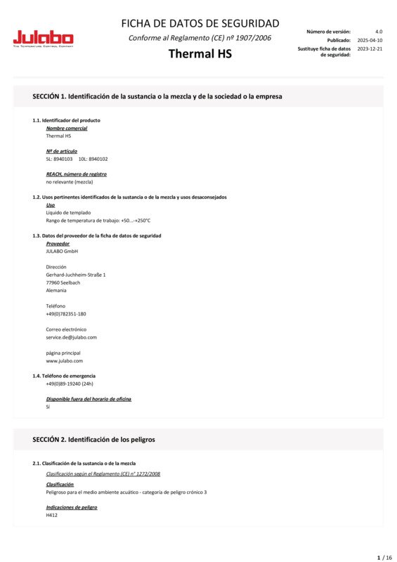 Thermal HS | JULABO GmbH